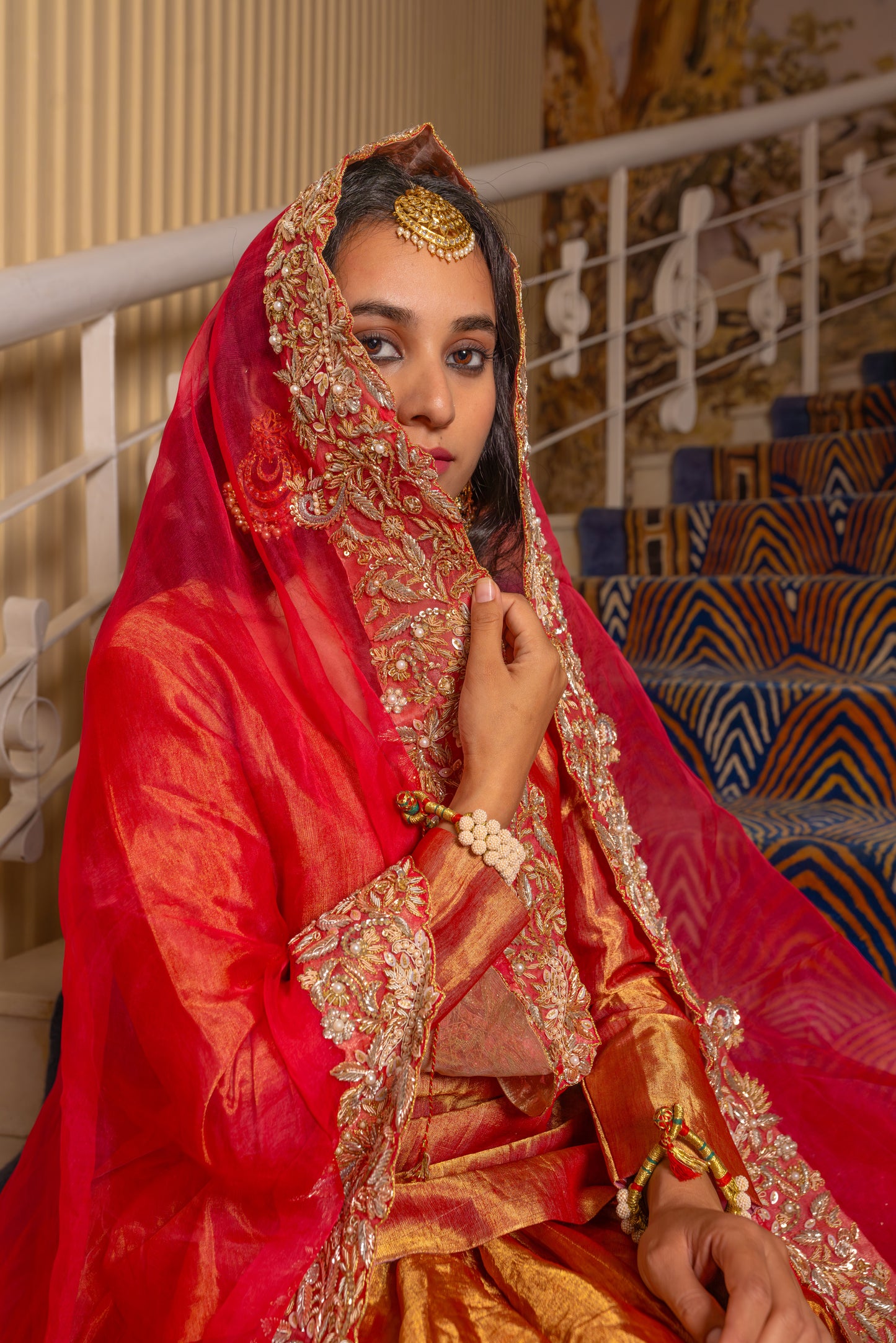 Surkh Lal Surkhaab Lehenga – Atelier Shikaarbagh
